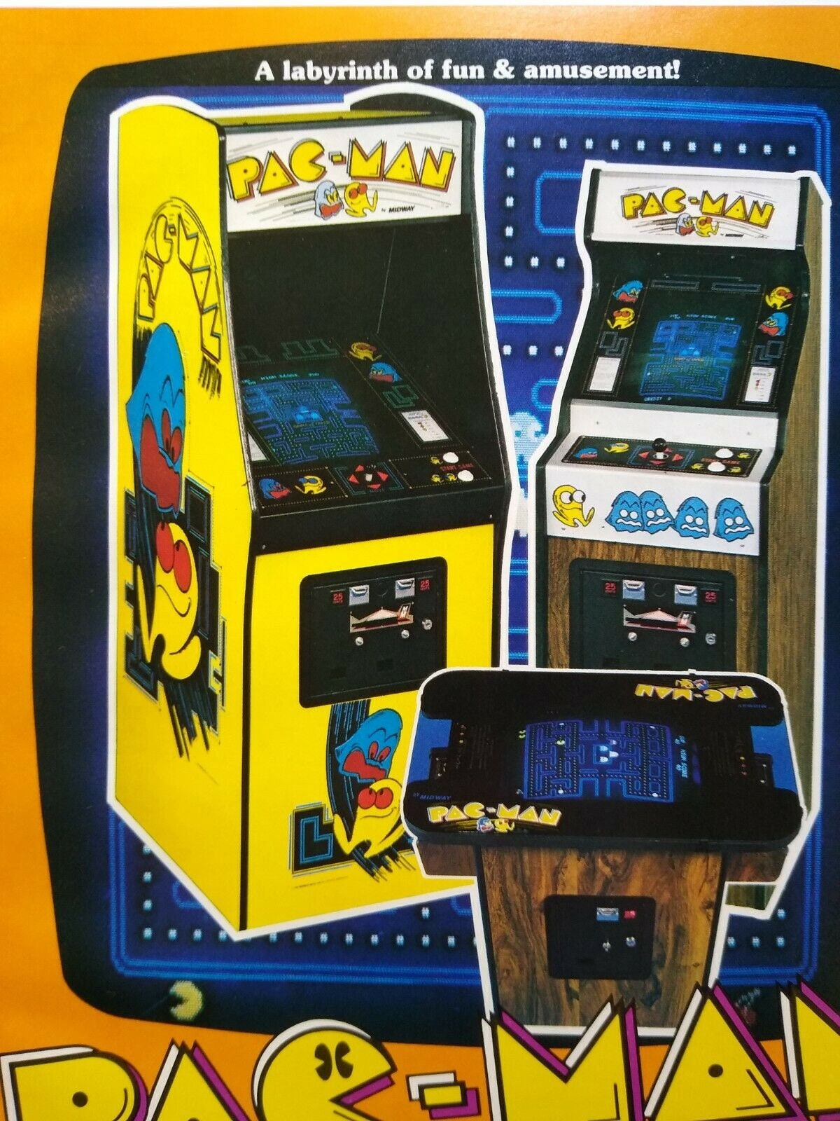 Pac-man Arcade FLYER 1980 Original Video Game Promo Art Print - Etsy UK