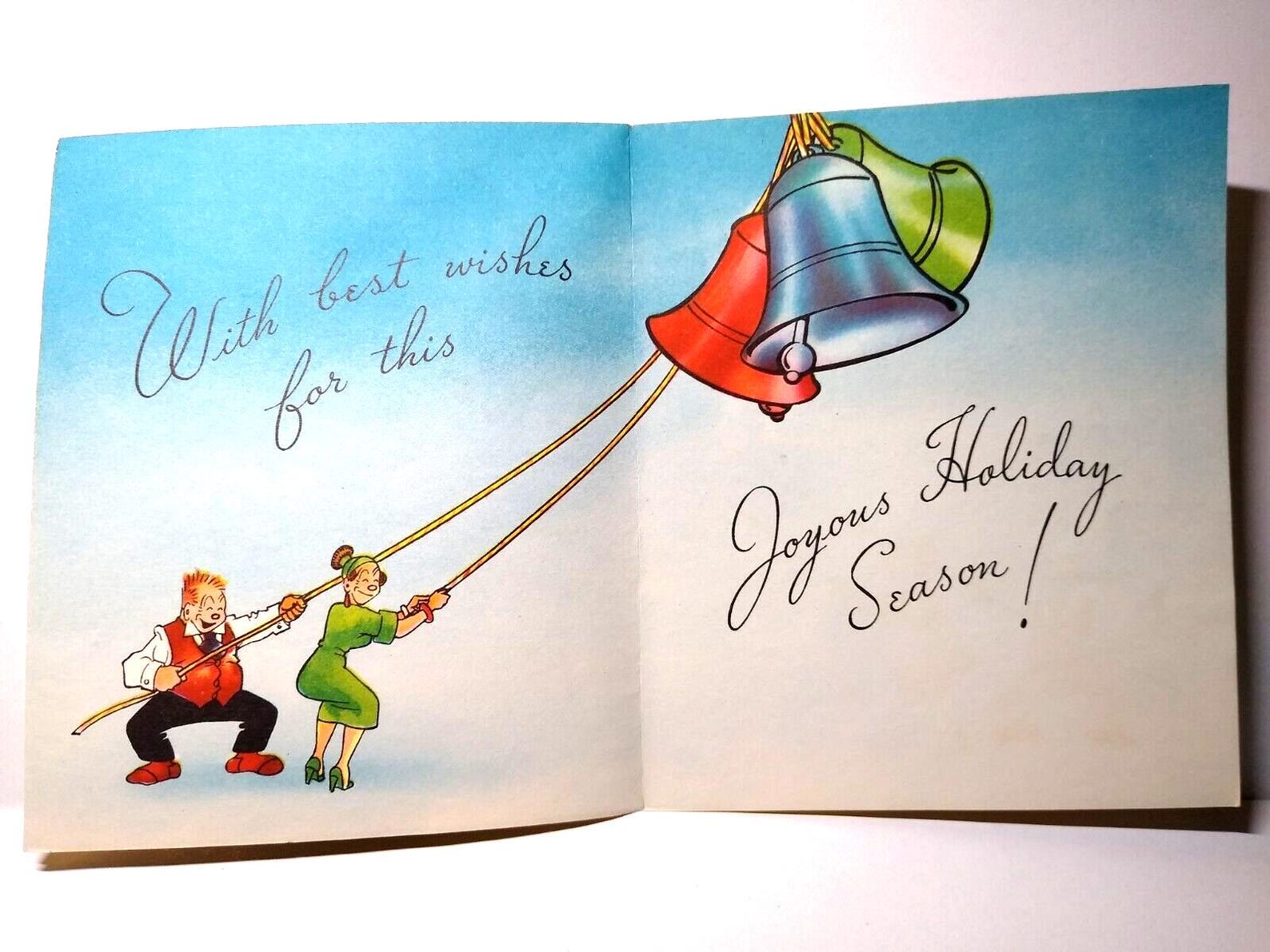 Jiggs & Maggie Christmas Greeting Card Famous Comics 1951 King Features ...