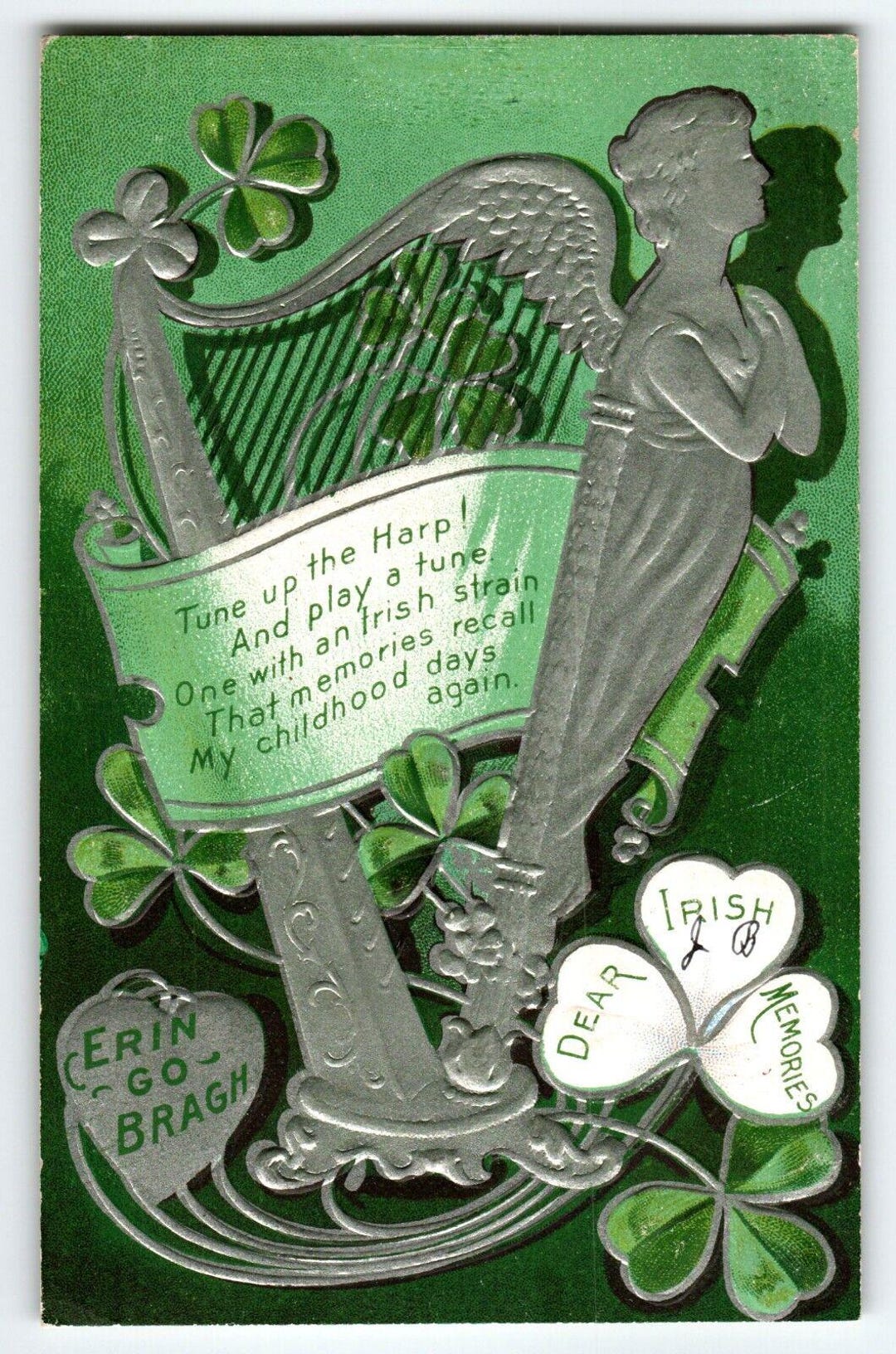 St Patrick's Day Postcard Dear Irish Memories Erin Go Bragh Ireland ...