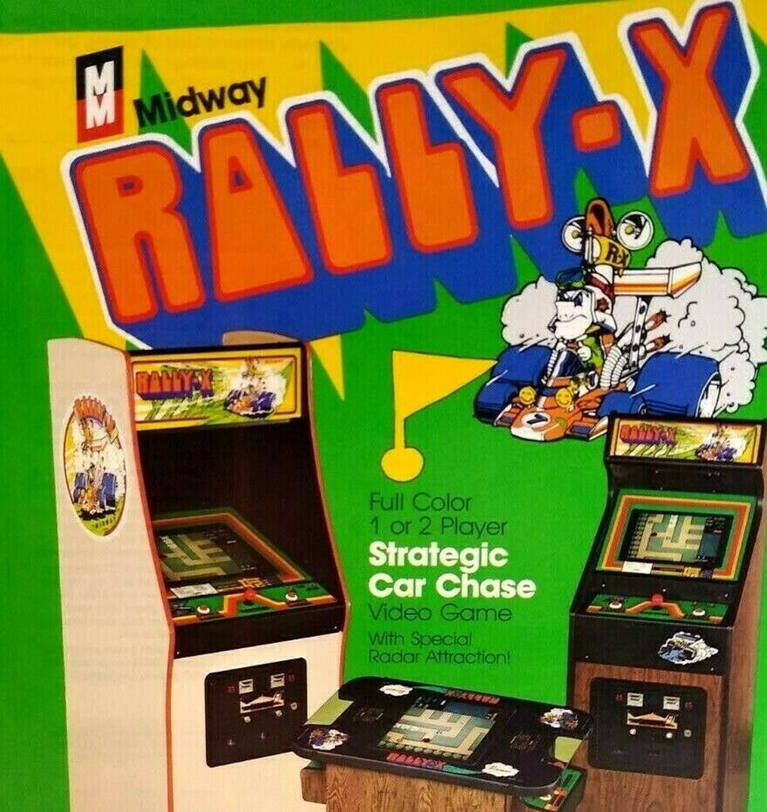 Rally X Arcade Flyer Original 1980 Retro Video Game Car Maze - Etsy