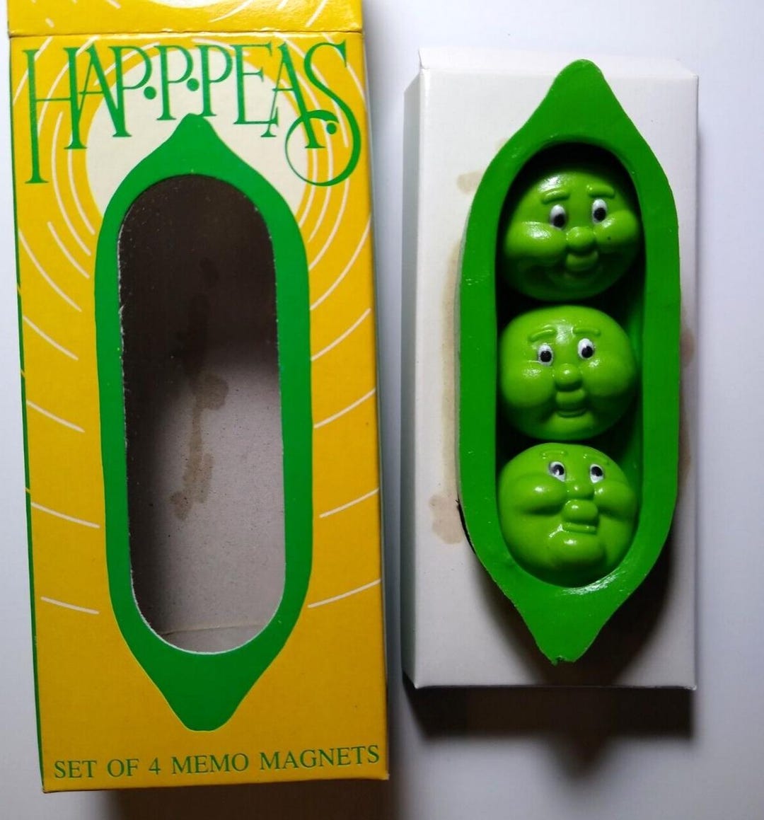 1960's Happy Pea Pods Kitchen Refrigerator Magnet Set Hap P Peas Kitsch ...