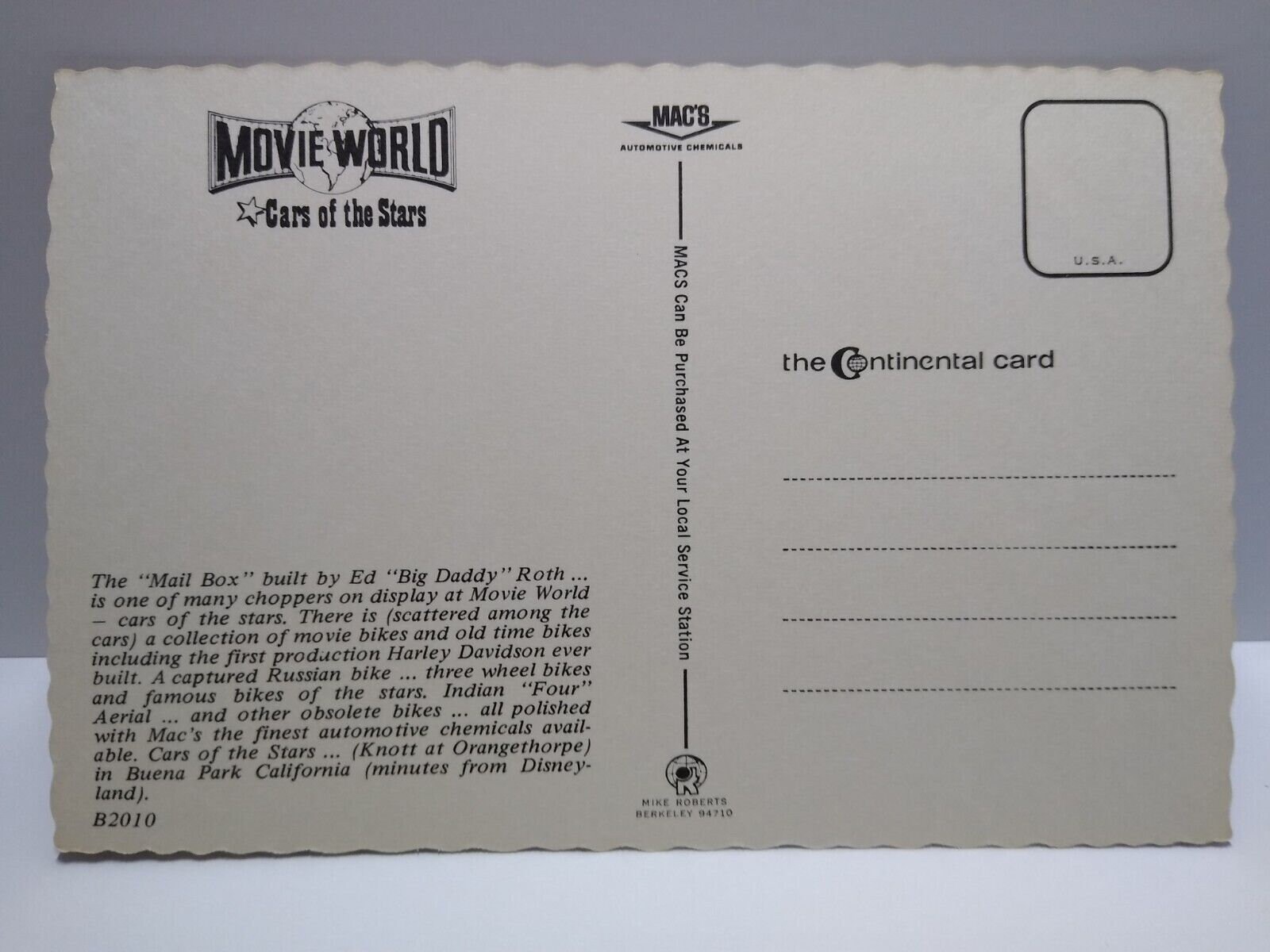 Hot Rod Postcard Mailbox Chopper Cycle Ed Big Daddy Roth Surf ...