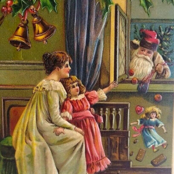 Santa Peeking Window - Etsy