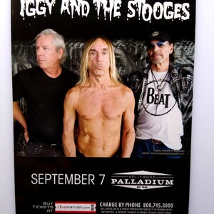 Iggy and the Stooges Punk Rock Music Postcard Concert Promo Palladium ...