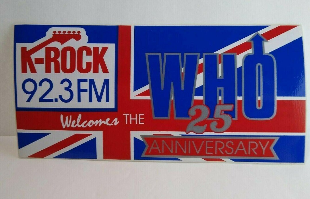 The Who Vintage Bumper Sticker 1989 Original 25th Anniversary Red White ...