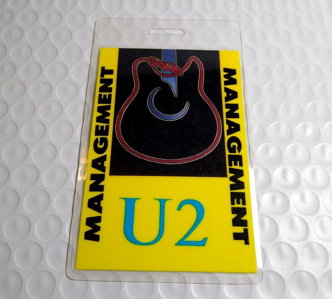 U2 Vintage Backstage Pass Original Pop Rock Music Plastic Laminated ...