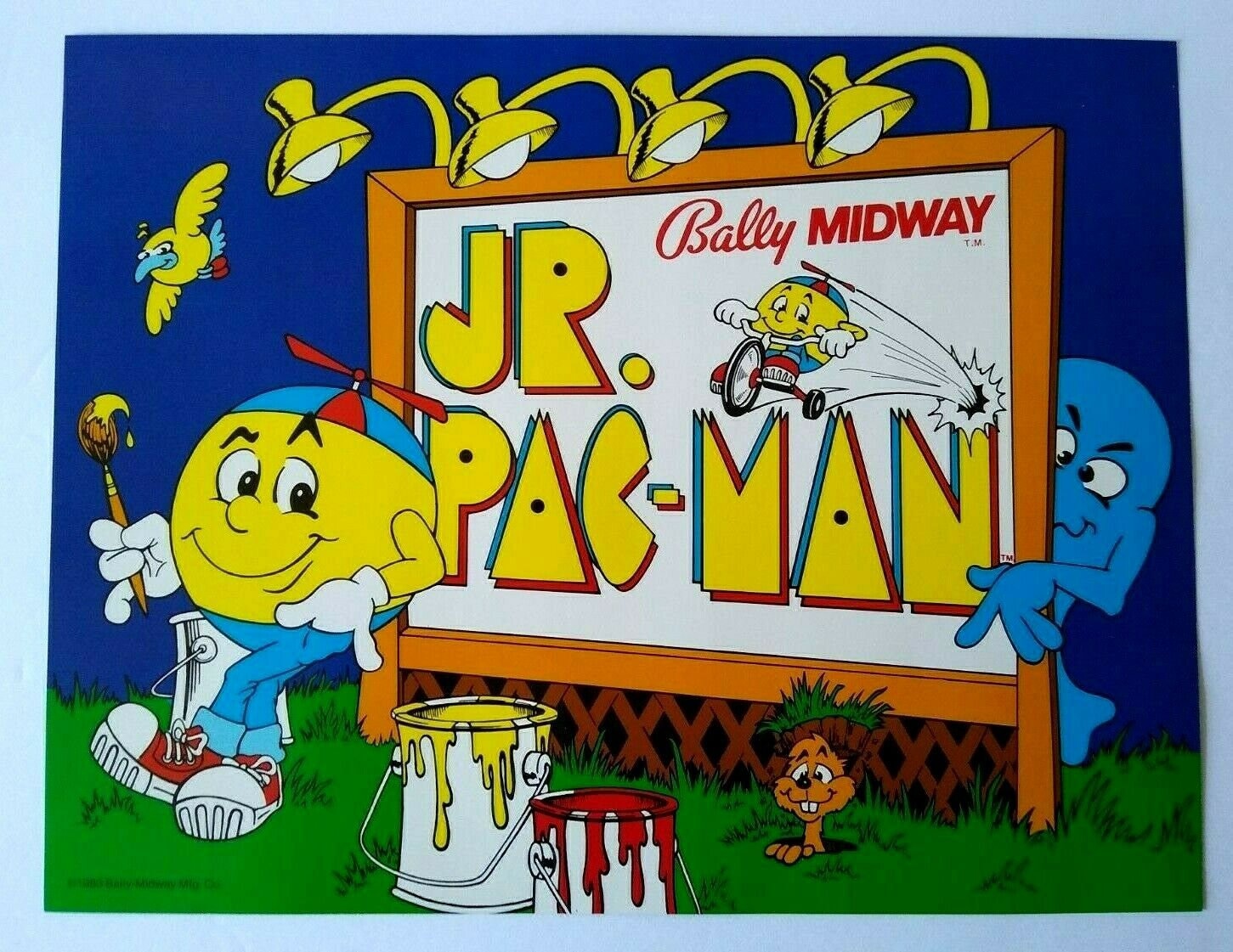 Midway Jr Pac-man Arcade FLYER 1983 Original Video Game Art | Etsy