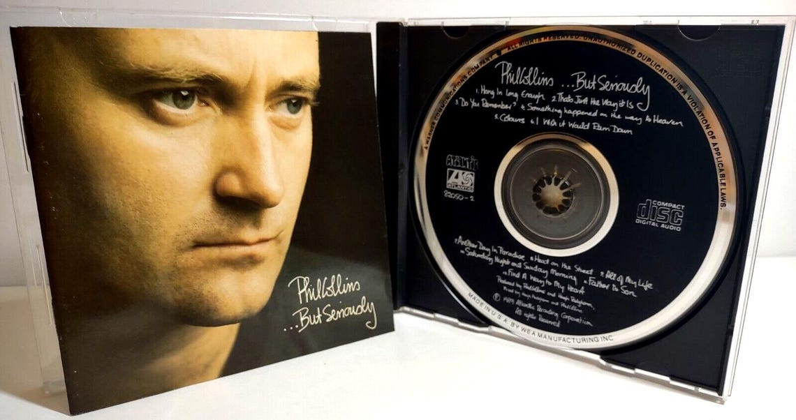 Phil Collins but Seriously CD Album 1989 Another Day in Paradise Pop ...