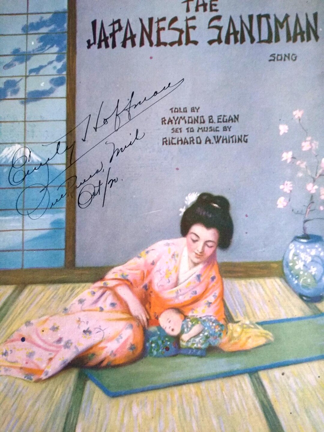 Sheet Music Song the Japanese Sandman Song Gisha Girl Baby Richard ...