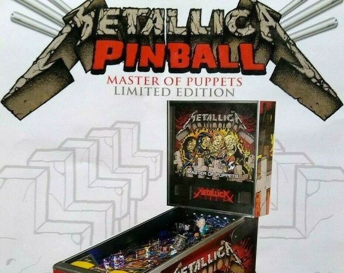 Metallica Limited Edition Pinball FLYER Original 2013 Heavy Metal Hard ...