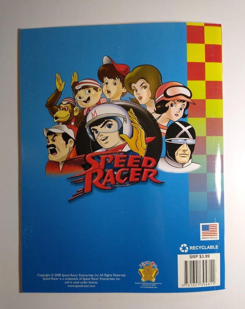 Speed Racer Activity Book With 20 Tattoos 2008 Vintage Unused Retro ...