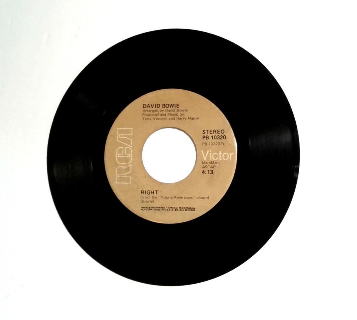David Bowie – Fame / Right RCA 7" Vinyl Record Tan/brown Label PB-10320 ...
