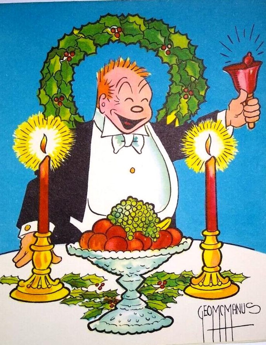 Jiggs & Maggie Christmas Greeting Card Famous Comics 1951 King Features ...