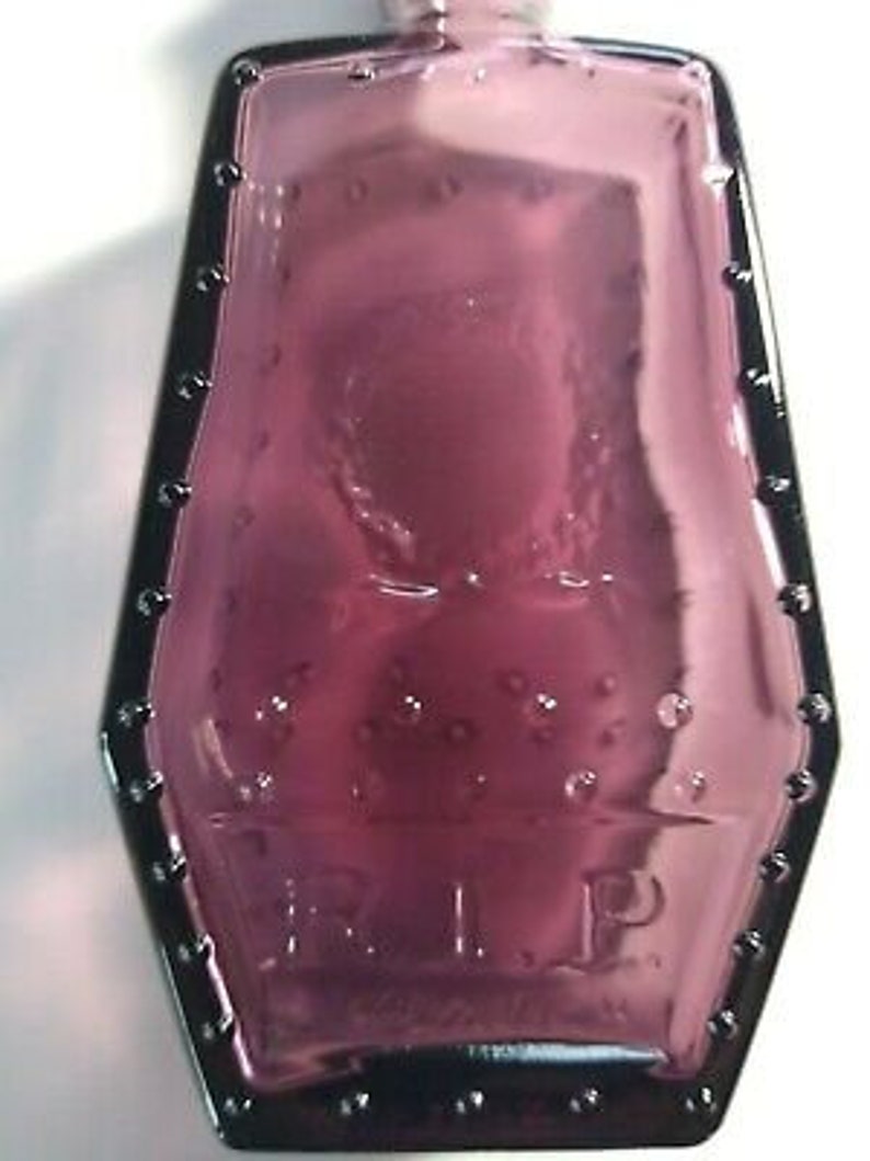 Wheaton Purple RIP Coffin Shaped Glass Poison Bottle Goth | Etsy