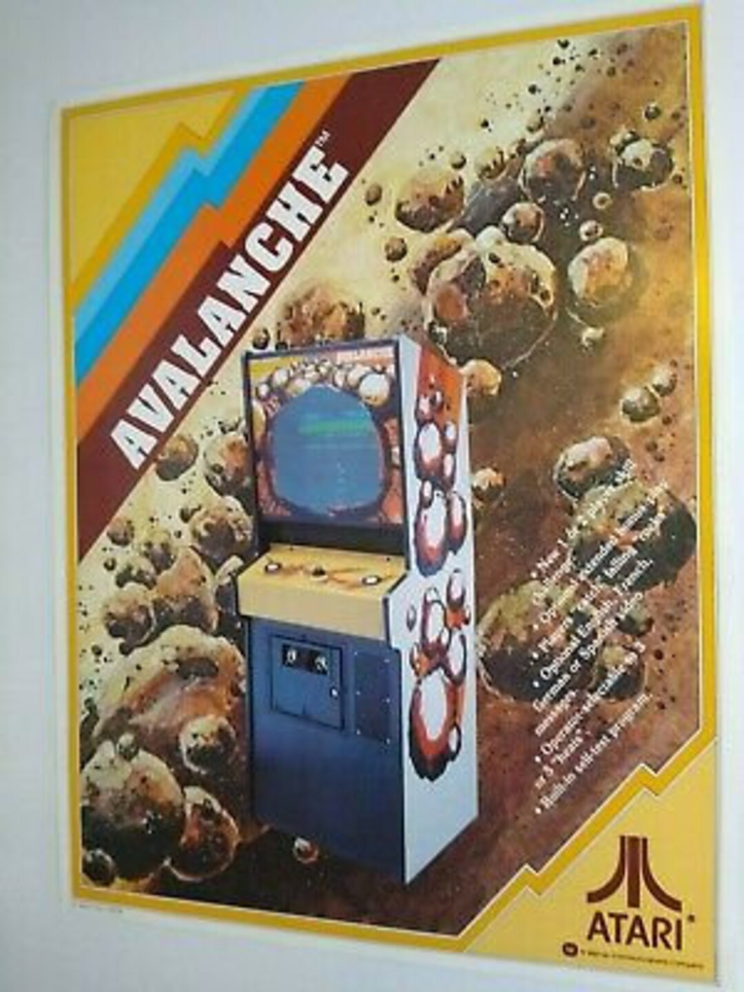Avalanche Arcade FLYER Original 1978 Retro Video Game Paper - Etsy