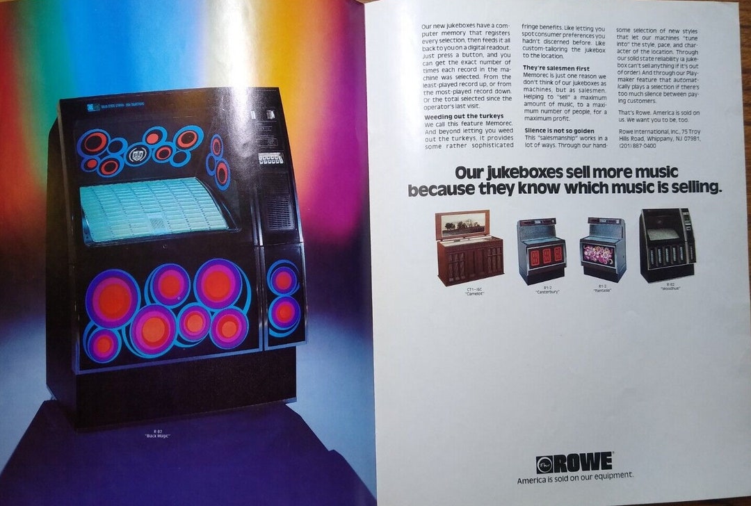 Black Magic Jukebox Flyer Original 1979 Phonograph Music Foldout ...