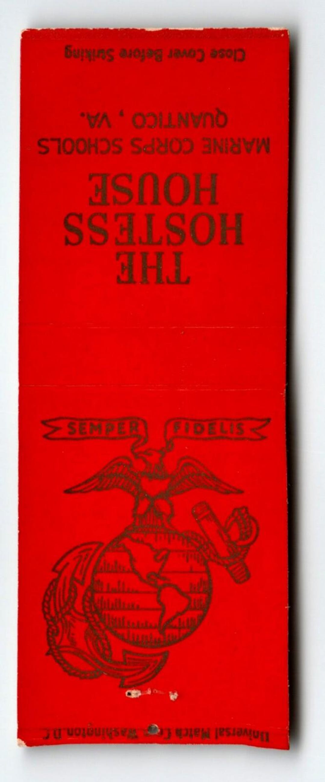 The Hostess House Marine Corps House Semper Fidelis US Matchbook Cover ...