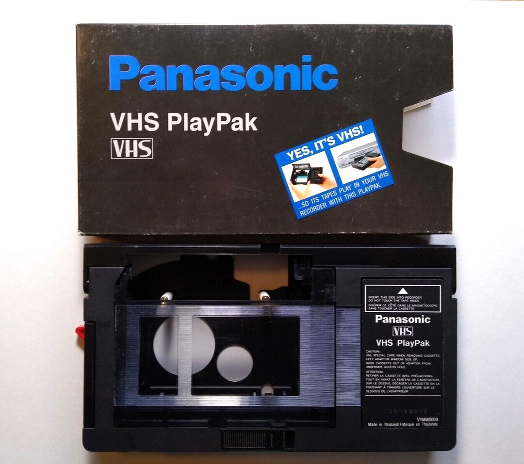 Panasonic Vhs Playpak VHS-C to Vhs Converter Adapter Mini Cassette VCR ...