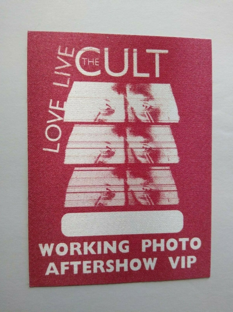 The Cult Love Live Backstage Pass Original VIP Hard Rock Music Concert ...