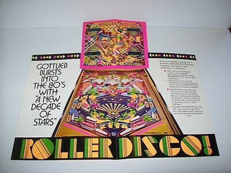 Roller Disco Pinball FLYER Original 1979 Artwork Sheet Dance - Etsy