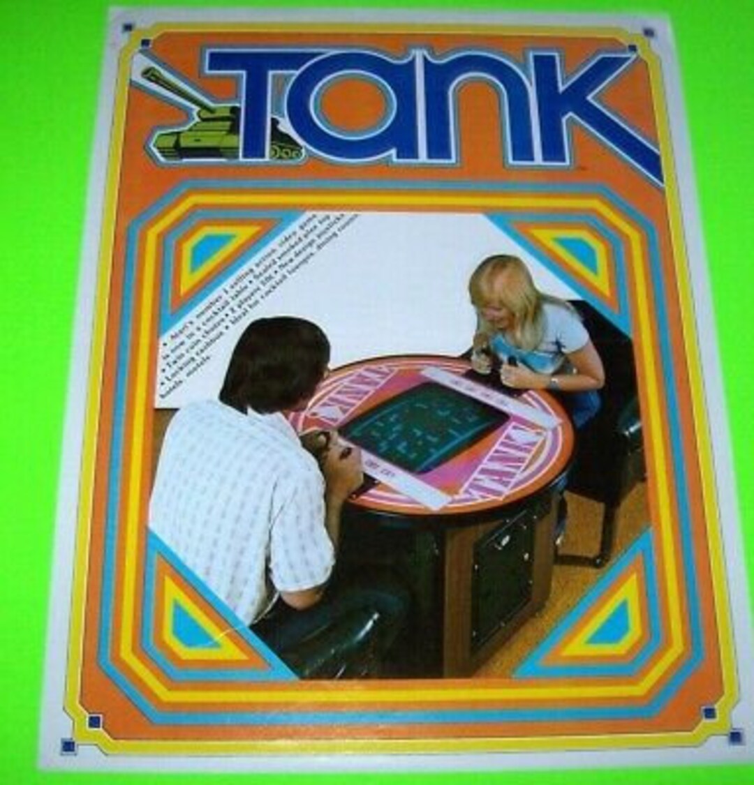 Tank Arcade Game FLYER Original NOS Kee Games 1975 Retro Video Promo ...