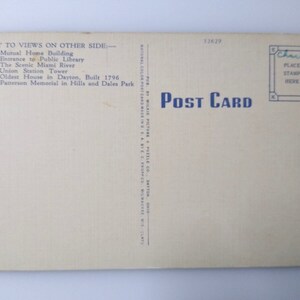 Greetings From Dayton Ohio Large Letter Linen Postcard Kropp Wright ...