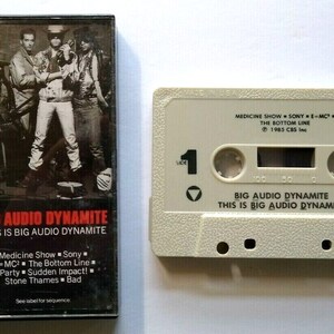 This is Big Audio Dynamite Cassette Tape Album 1985 Mick Jones of the ...