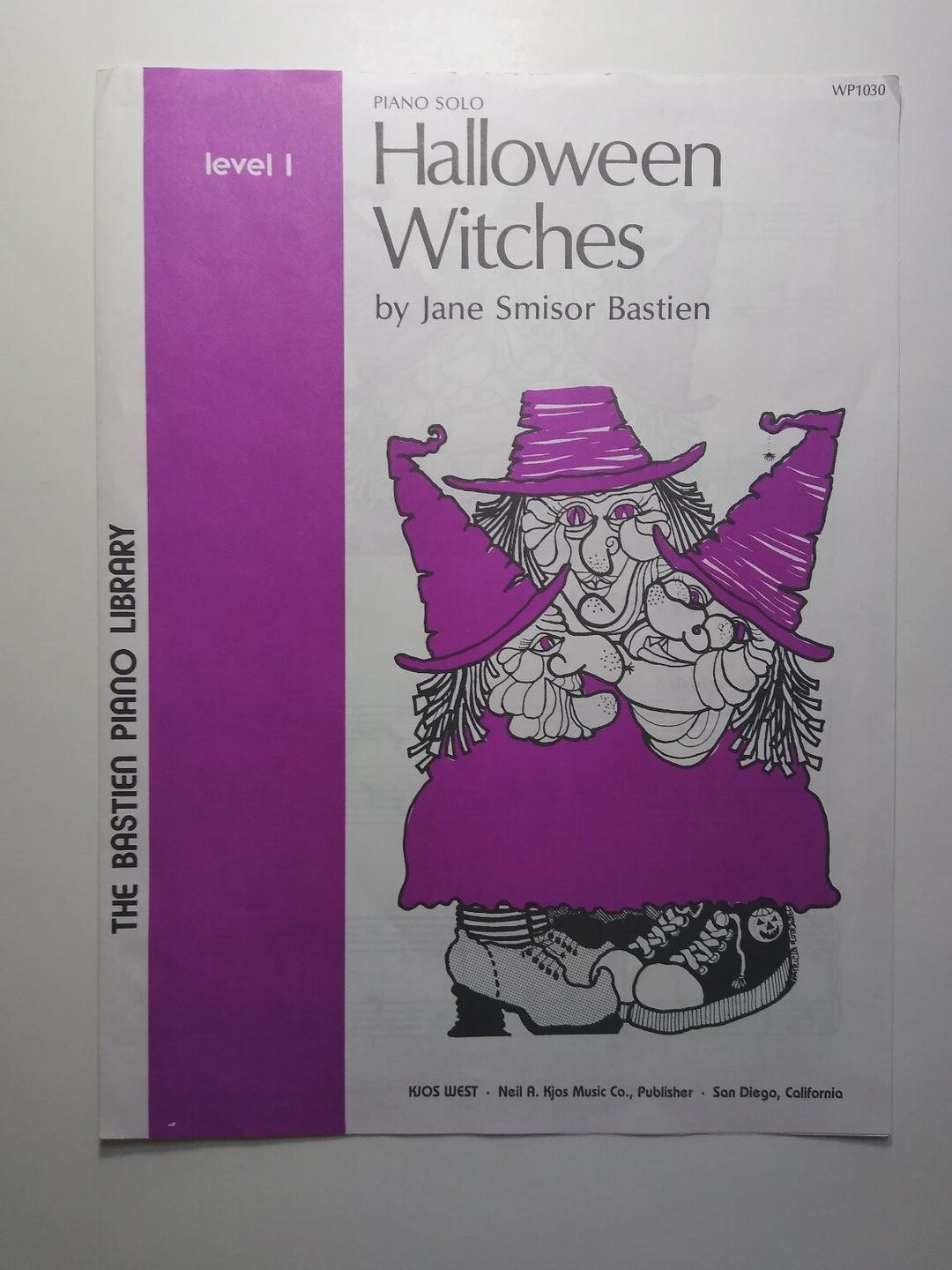 Halloween Witches Sheet Music Piano Solo Jane Smisor Bastien Kjos 1978 ...