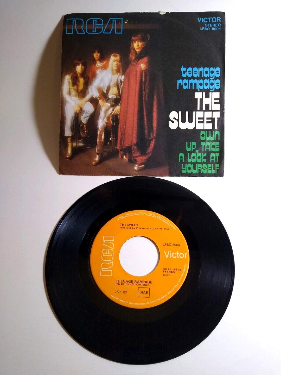 The Sweet Teenage Rampage RARE Italy Pressing 7" Vinyl Single Record ...