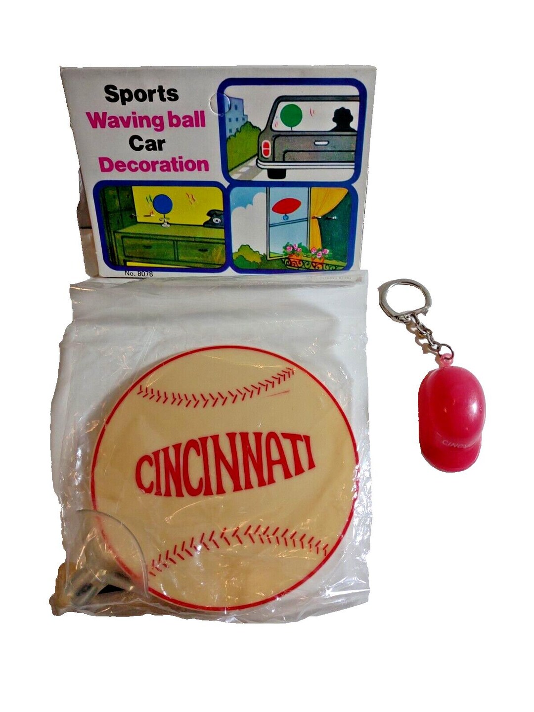 Cincinnati Reds Baseball Waving Ball Car Decoration Plus Plastic ...