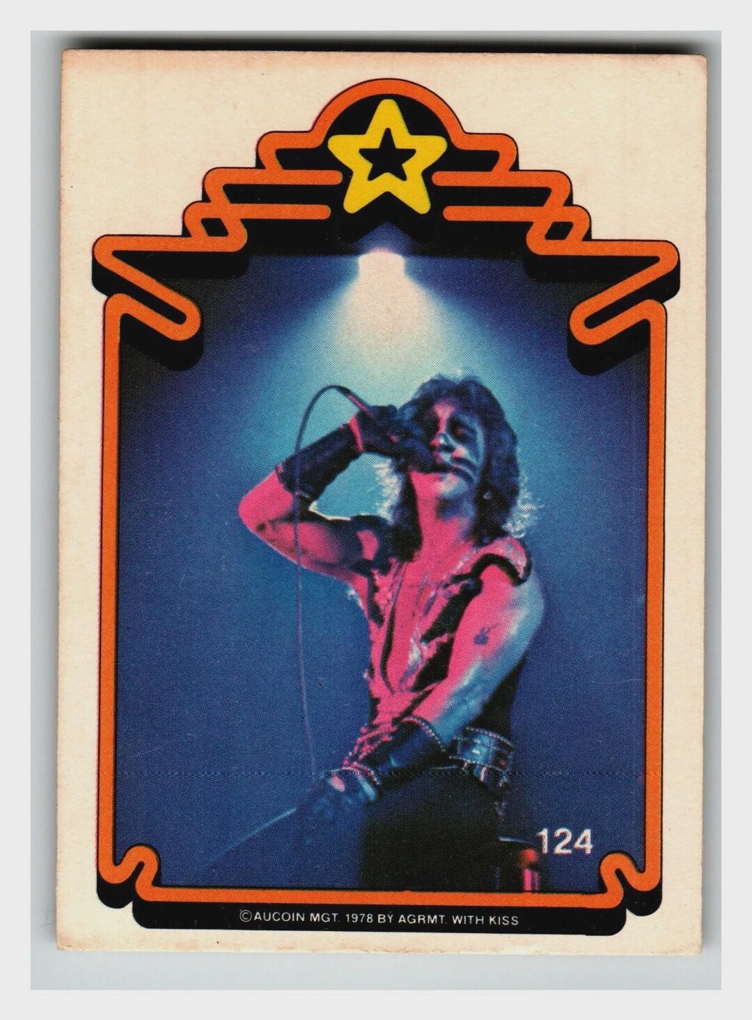 KISS Peter Criss 1978 Aucoin Mgt. Card #124 Vintage Music Series 2 Rare ...