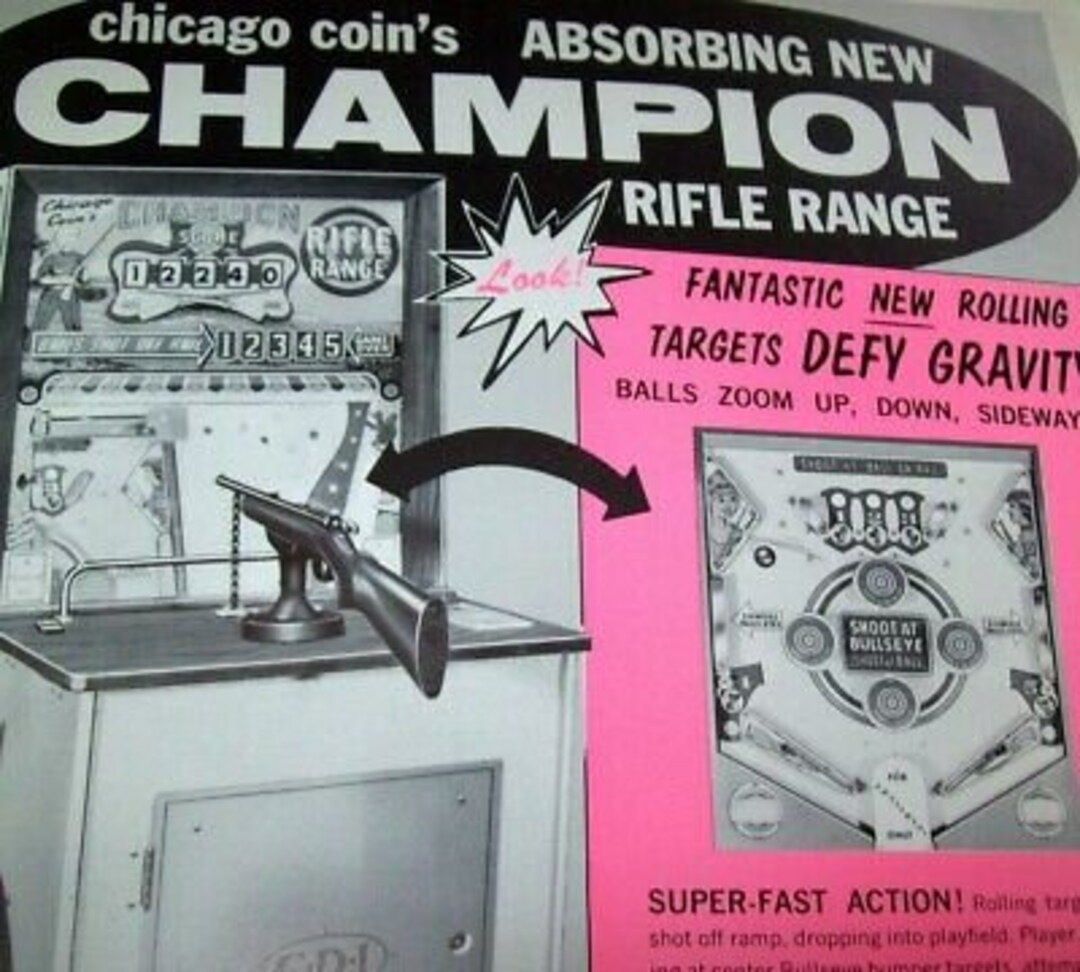 Champion Rifle Range FLYER Original NOS Chicago Coin 1962 Gun - Etsy