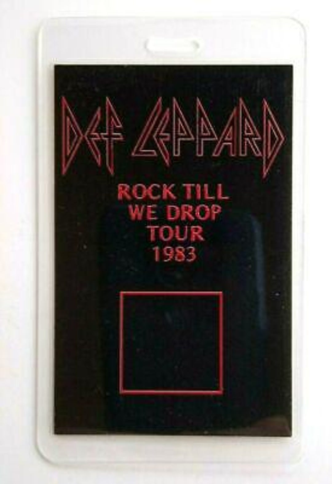 Def Leppard Rock Till We Drop Backstage Pass Original 1983 Concert ...