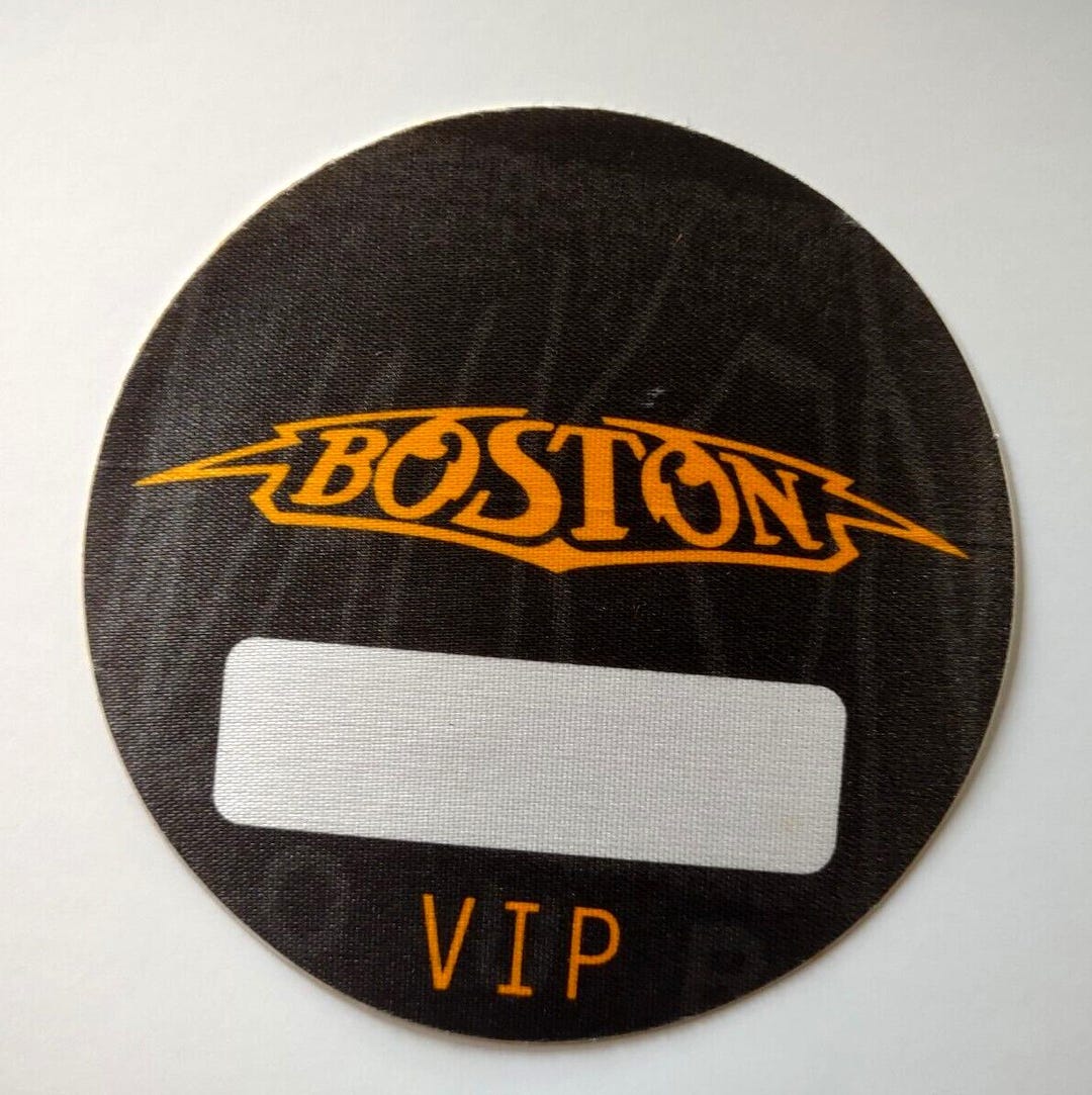 Boston VIP Backstage Pass Hard Classic Rock Cloth Fabric 1994 Walk Tour ...
