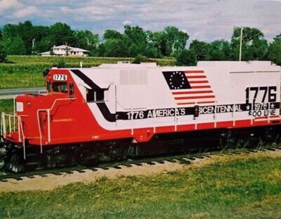 Railroad Postcard Train Locomotive 1776 Bicentennial Patriotic - Etsy