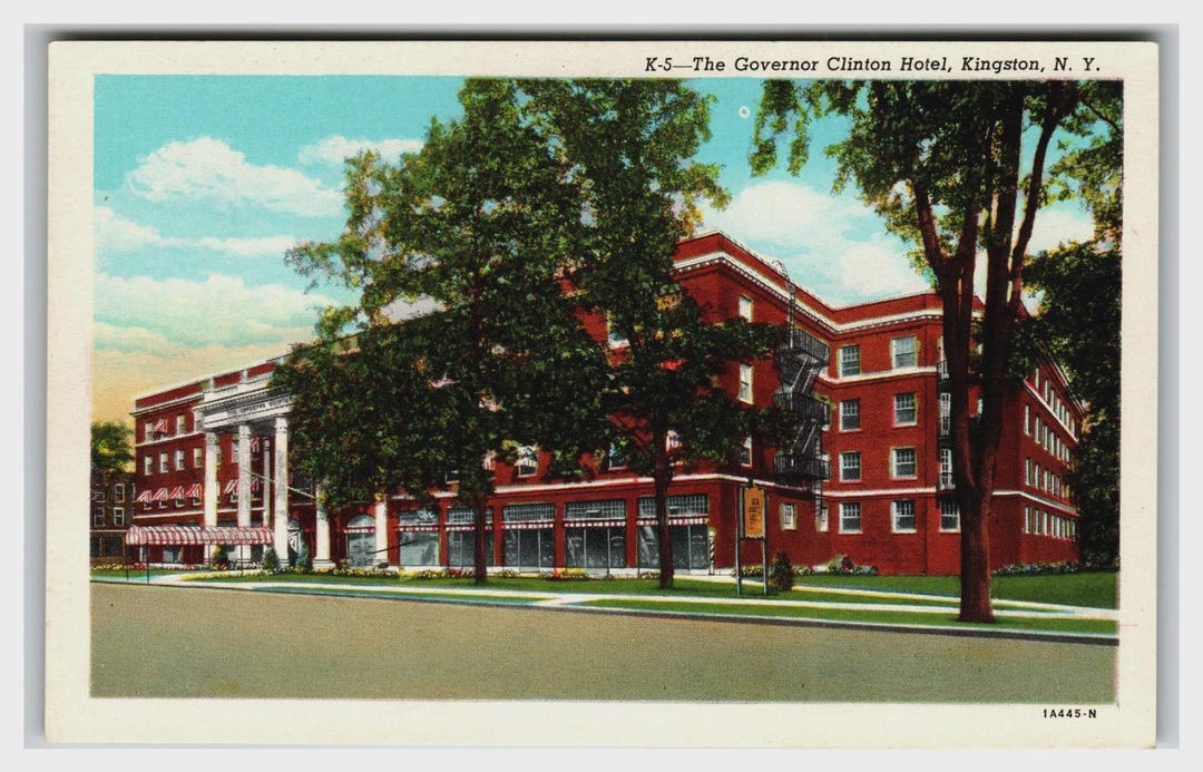 Vintage Governor Clinton Hotel Kingston NY Linen Postcard by O'reilly ...