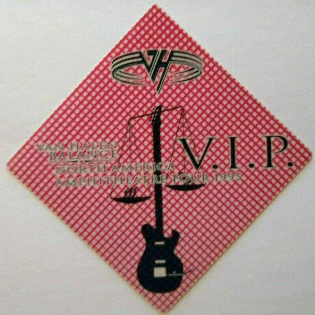Van Halen Balance Backstage Pass VIP Original 1995 Eddie Guitar Hard ...