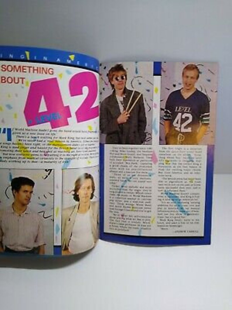 Rockbill Magazine Joe Jackson Stan Ridgeway Level 42 MTV David - Etsy