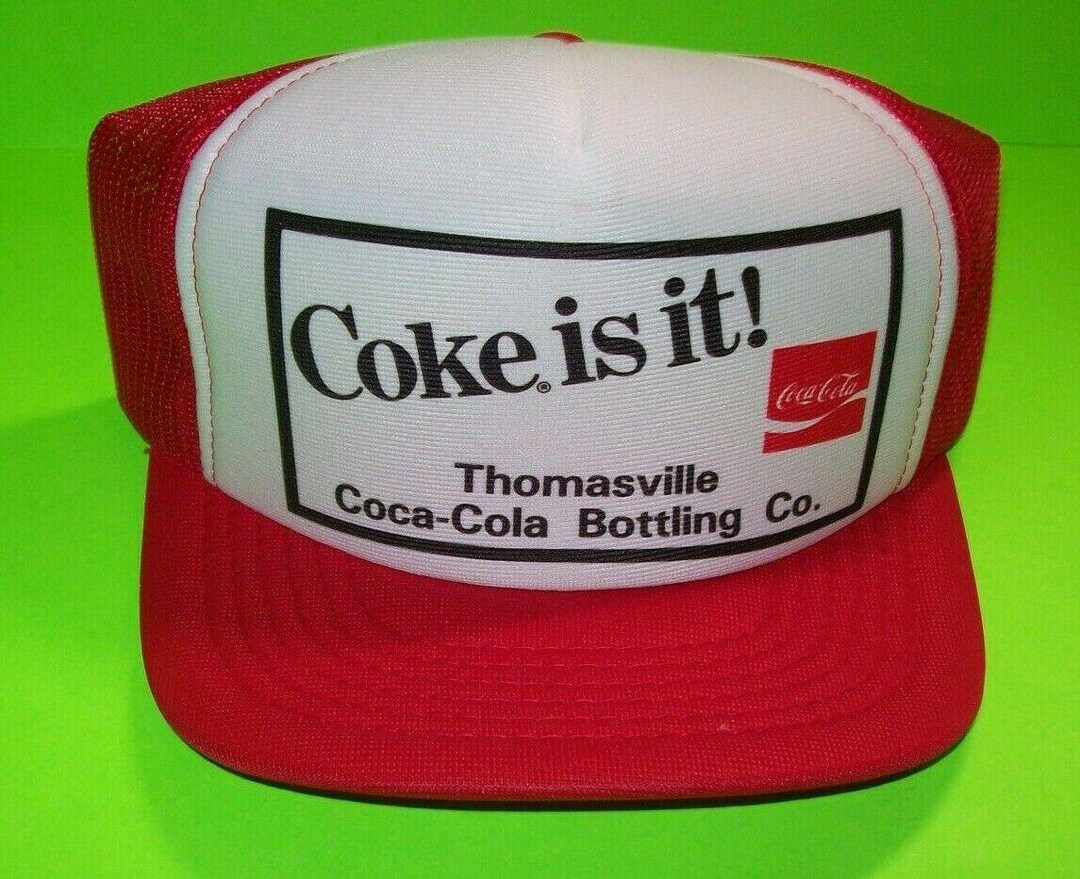 Coca-cola Baseball Cap Red Hat 1980s Vintage Coke is It NOS Thomasville ...
