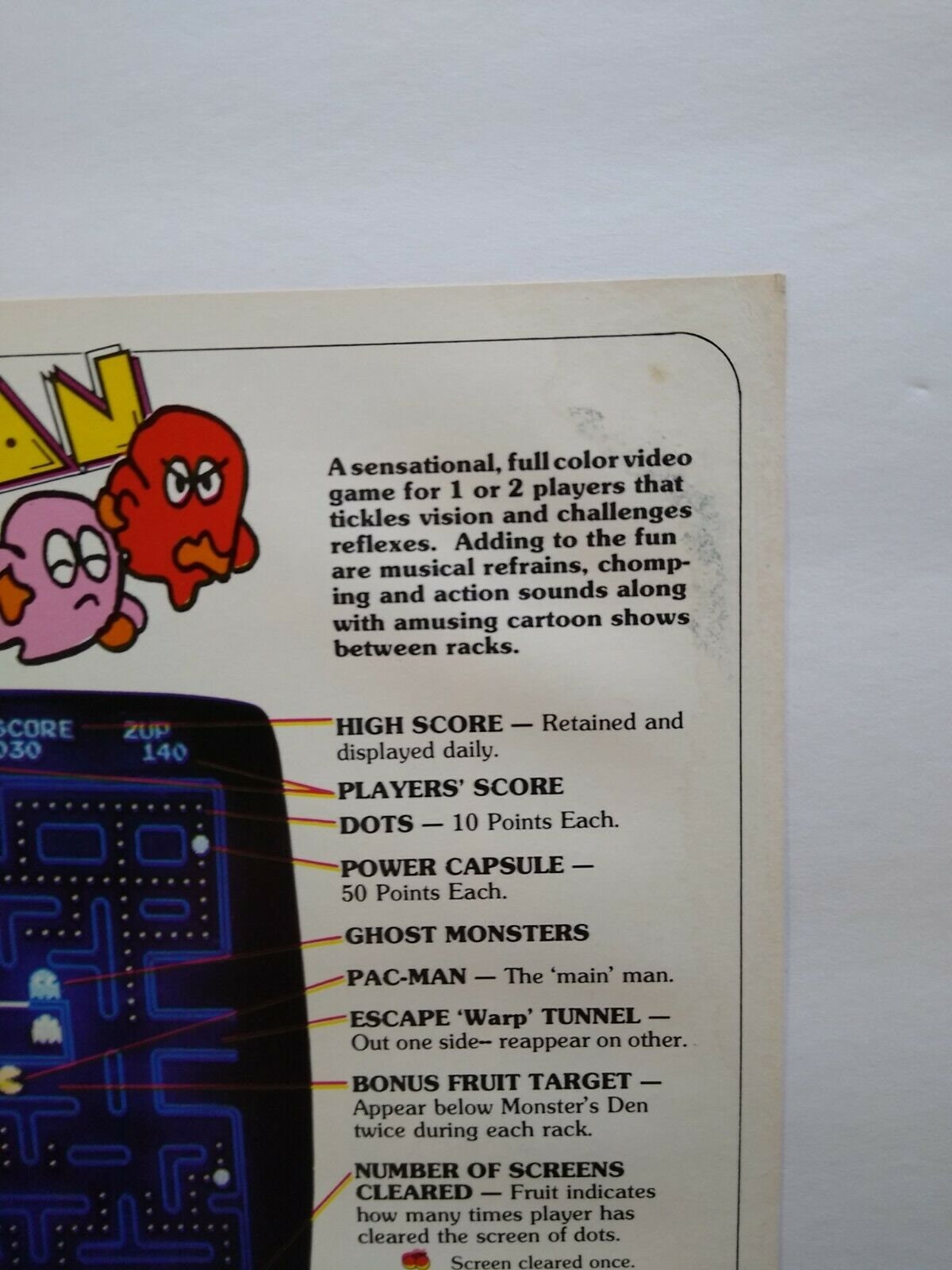 Pac-man Arcade FLYER 1980 Original Video Game Promo Art Print - Etsy UK
