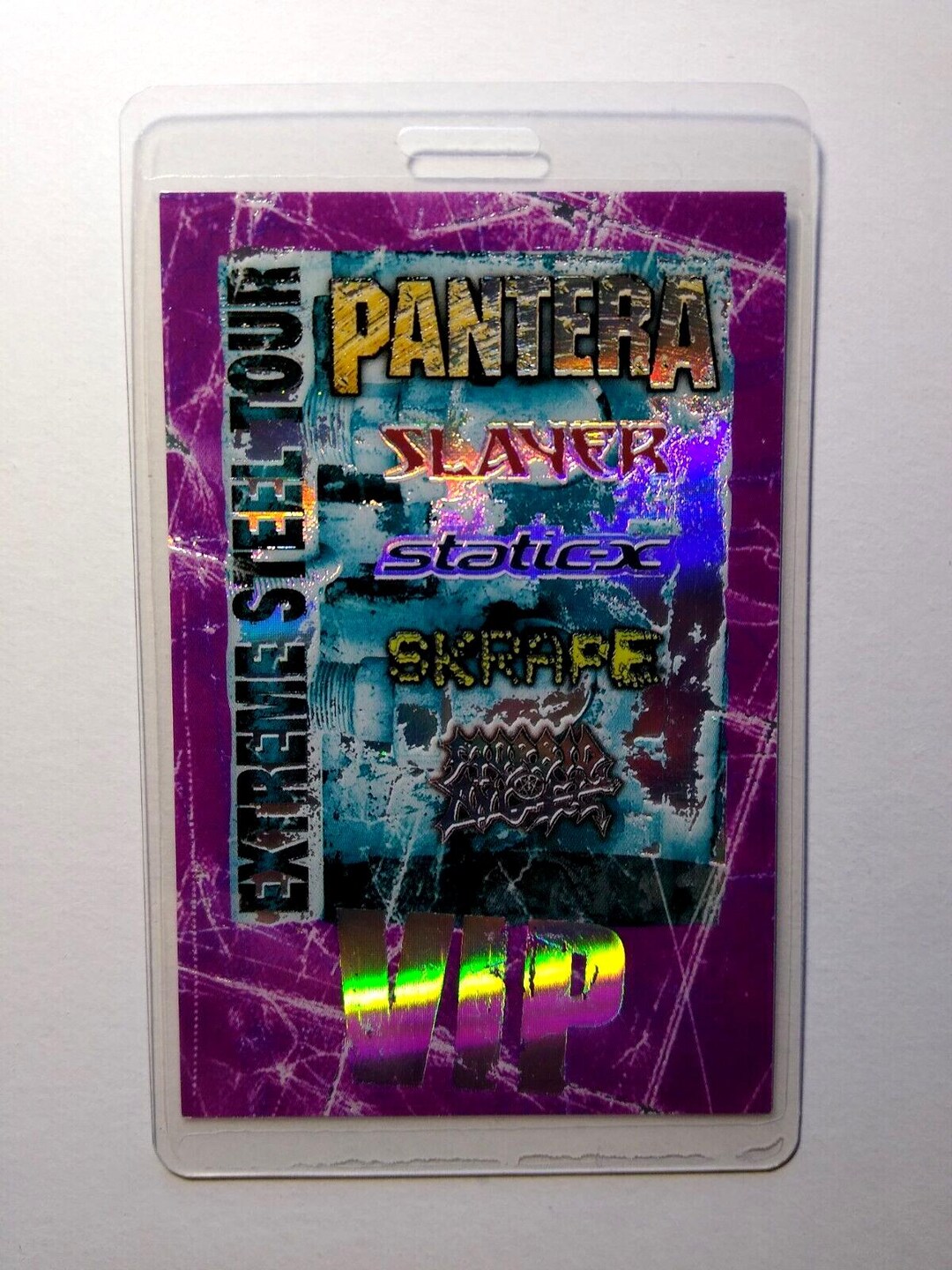 Pantera Slayer Static-x Skrape Extreme Steel Tour Backstage Pass Heavy ...