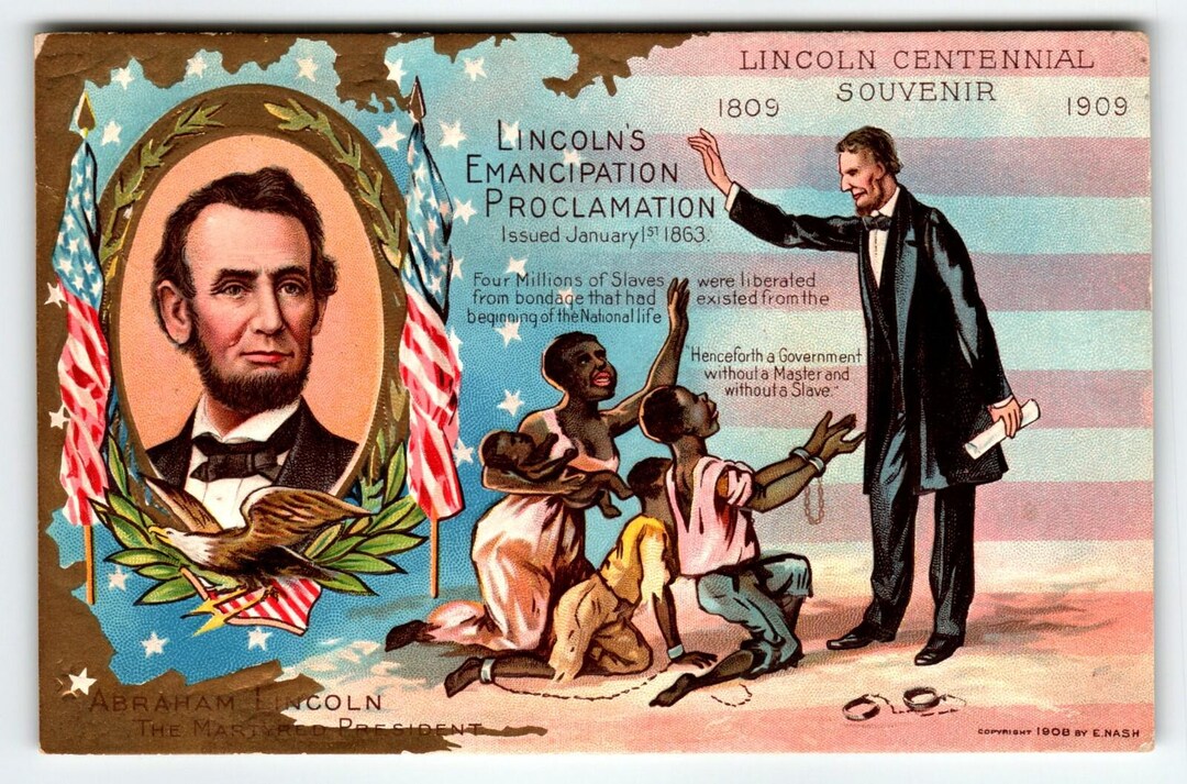 Abraham Lincoln Emancipation Proclamation President Political Vintage ...