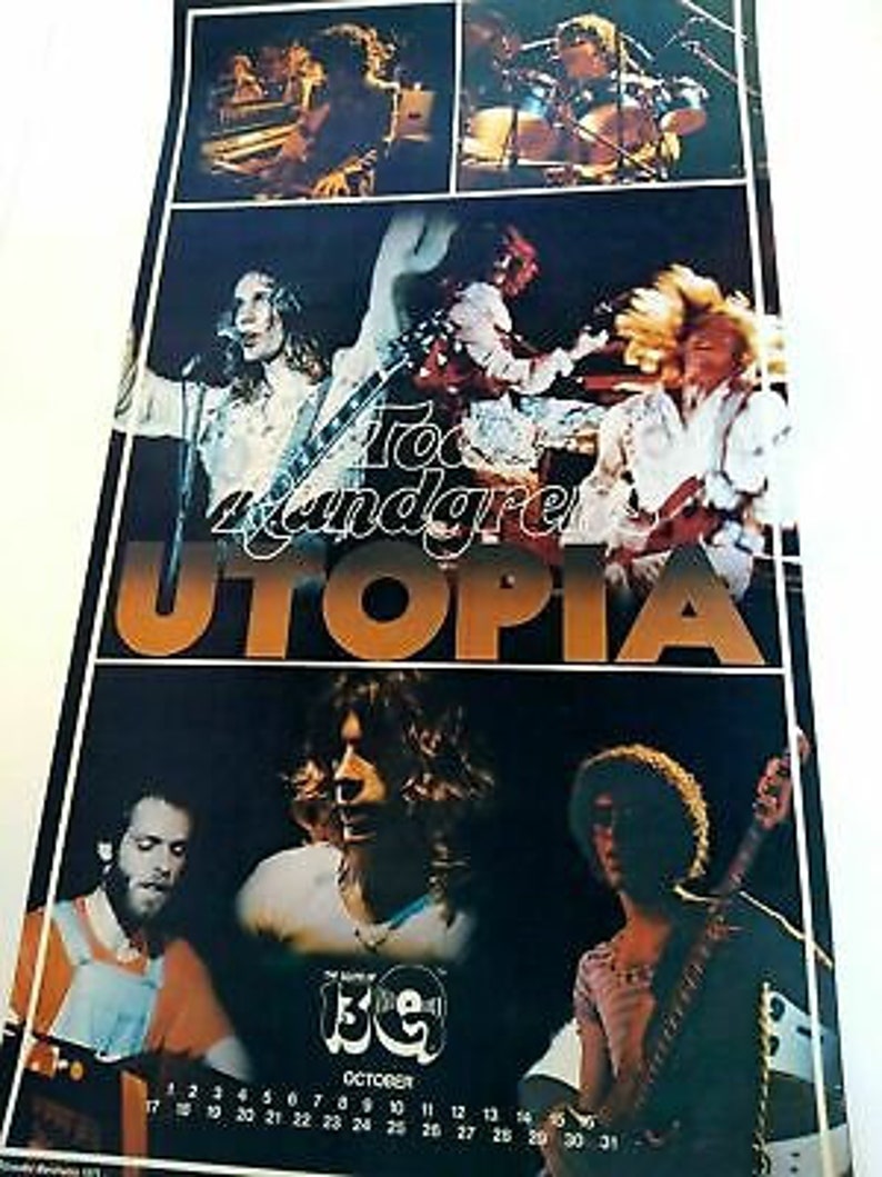 Todd Rundgren Utopia Band Poster Original 1975 Prog Rock Music - Etsy