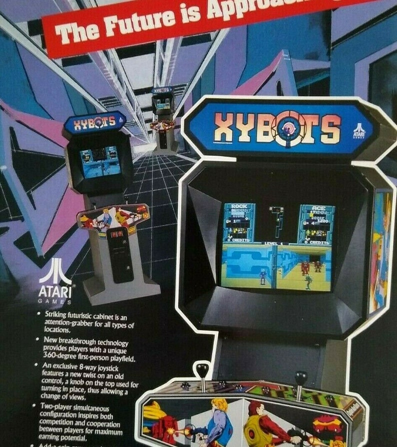 Xybots Arcade FLYER 1987 Original Video Game Space Age Robots - Etsy