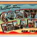 Greetings From Coney Island New York Large Letter Linen Postcard ...