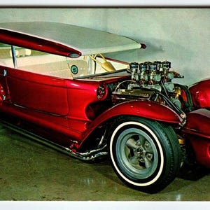 Hot Rod Postcard Monogram Lil Coffin Car Vintage Custom Automobile ...