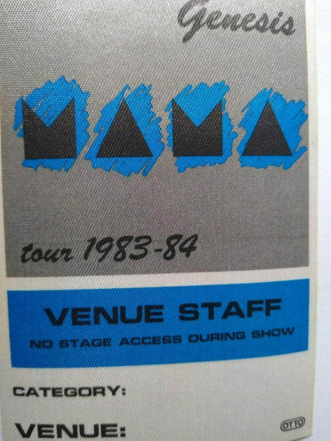 Genesis Mama Backstage Pass Original 1983-84 Concert Tour Pop Rock ...