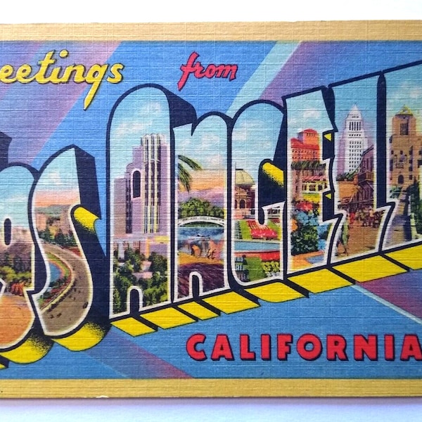 Los Angeles Postcard - Etsy