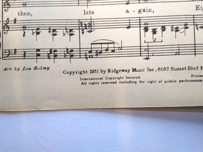 Slow Poke Sheet Music 1951 Pee Wee King Redd Stewart Clinton - Etsy