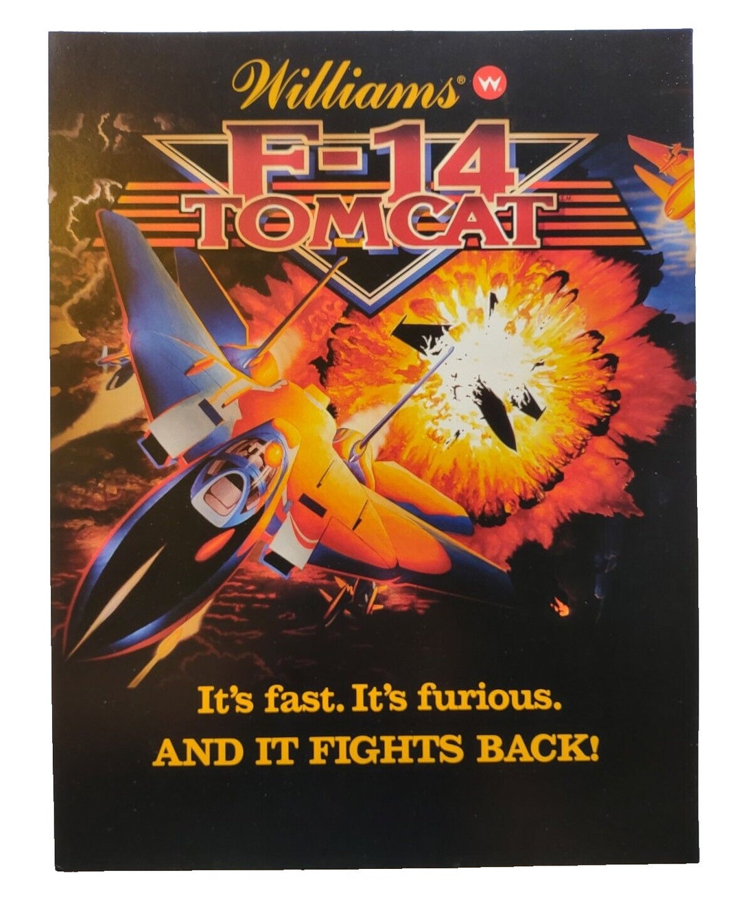 F-14 Tomcat Pinball FLYER Original 1987 Game Airplanes - Etsy